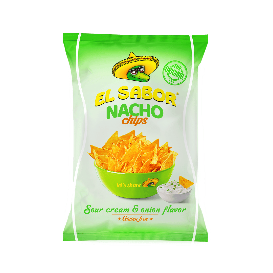 El Sabor, The Original, Nacho Chips, Sour Cream & Onions (100 G ...
