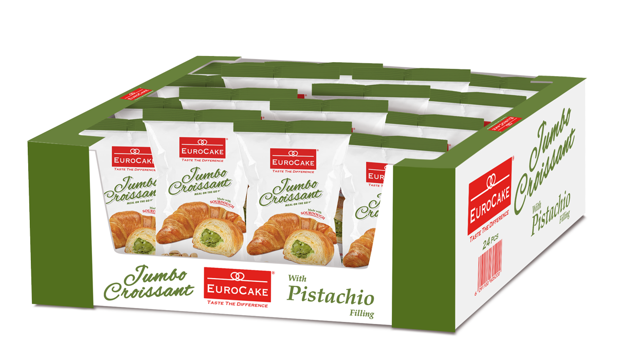 Eurocake, Jumbo Croissant Pistachio (Full Pack) – Societe Jabra