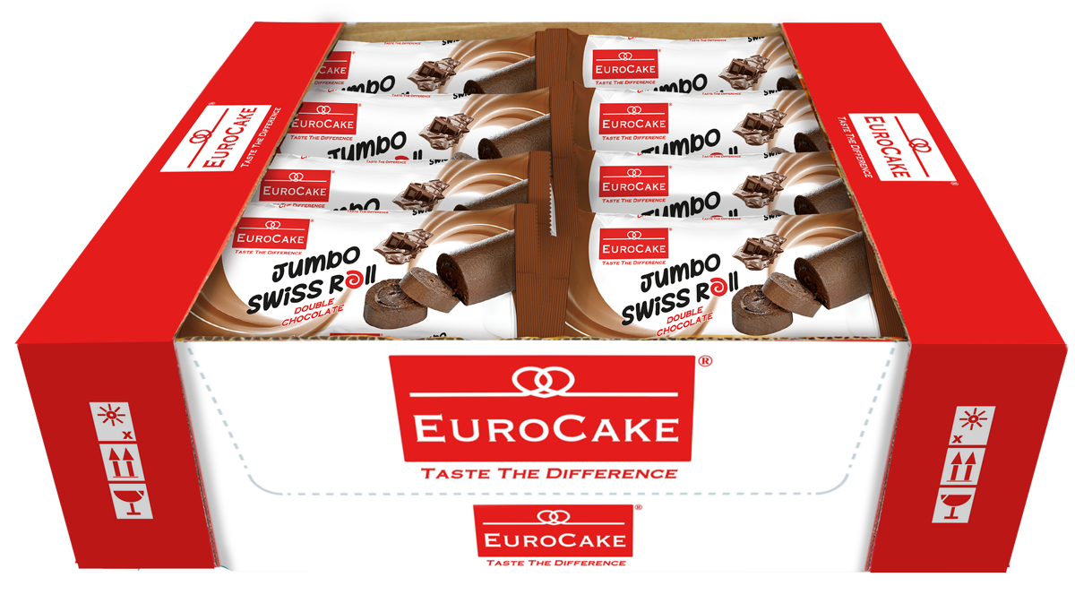 Eurocake, Jumbo Swiss Roll, Double Chocolate (Full Pack) – Societe Jabra