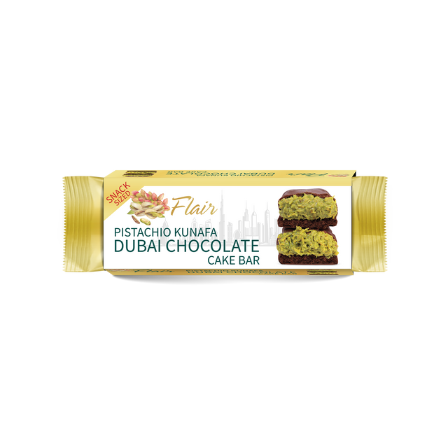 Flair, Pistachio Kunafa Dubai Chocolate Cake Bar (Full Pack) – Societe Jabra